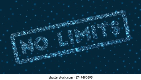 No Limits Word Digital Style Glowing Stock Vector (Royalty Free ...