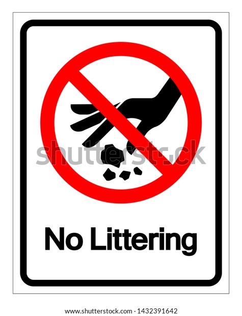 No Littering Symbol Sign Vector Illustration Stock Vector (Royalty Free ...