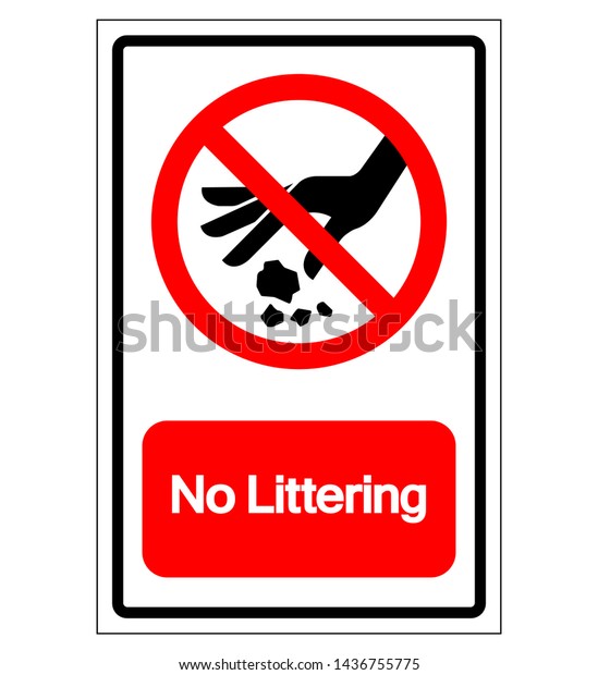 No Littering Symbol Sign Vector Illustration Stock Vector (Royalty Free ...