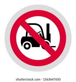 No Loader Forbidden Sign Modern Round Stock Vector (Royalty Free ...