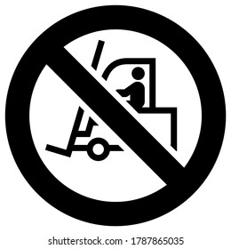 No Loader Forbidden Sign Modern Round Stock Vector (Royalty Free ...