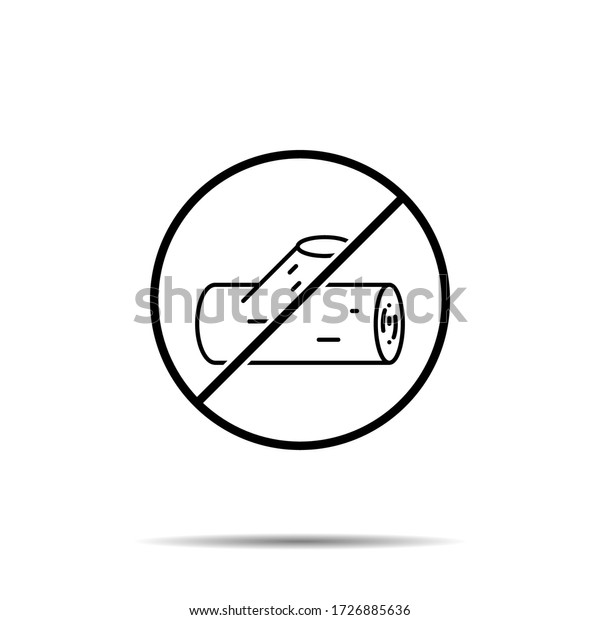 No Log Icon Simple Thin Line Stock Vector (Royalty Free) 1726885636 ...