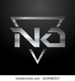 Ns Logo Metal Logo Silver Logo Stock Vector (Royalty Free) 1019480521