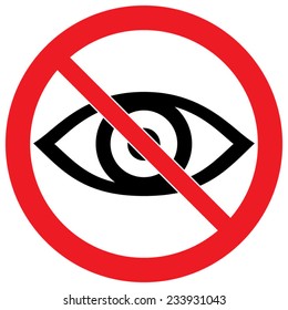No Looking Sign Stock Vector (Royalty Free) 233931043 | Shutterstock