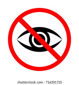 No Looking Sign Vector Illustration Stock Vector (Royalty Free ...