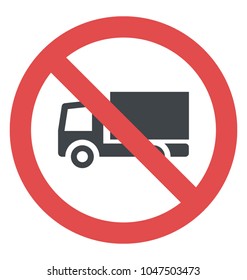 Truck Prohibition Sign Stock Vector (Royalty Free) 210568570
