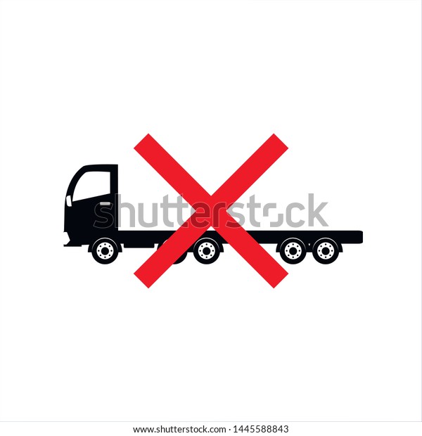 No Lorry Icon No Truck Vector Stock Vector (Royalty Free) 1445588843 ...