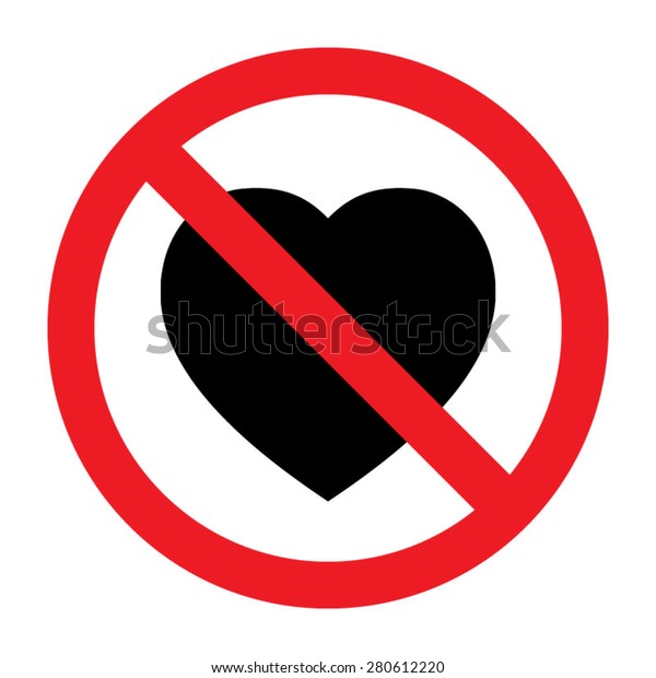 No Love Heart Stock Vector (Royalty Free) 280612220