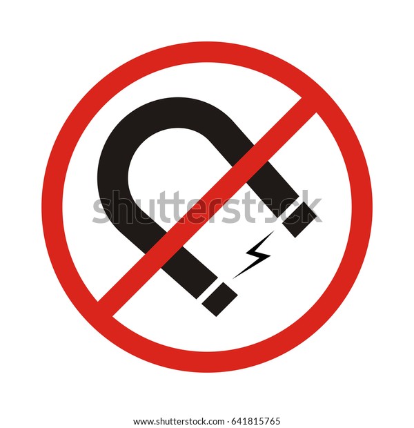 No Magnet Allowed Sign Vector Stock Vector (Royalty Free) 641815765 ...