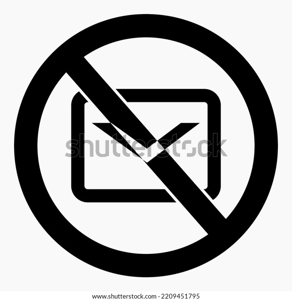 No Mail Icon No Spam No Stock Vector (Royalty Free) 2209451795 ...