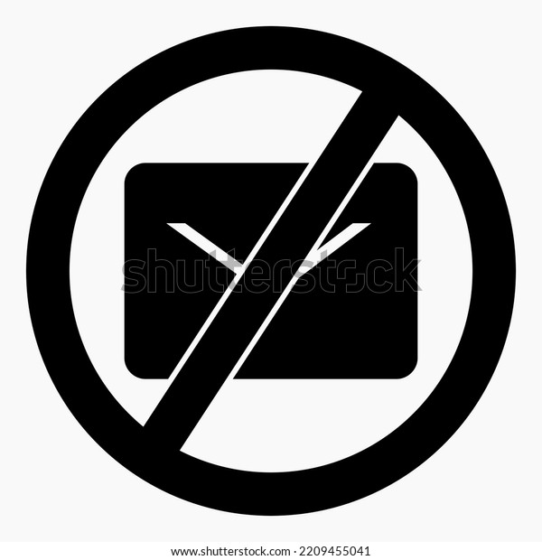 No Mail Icon No Spam No Stock Vector (Royalty Free) 2209455041 ...