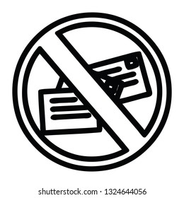 No Mail Icon Symbol Stock Vector (Royalty Free) 1324644056 | Shutterstock