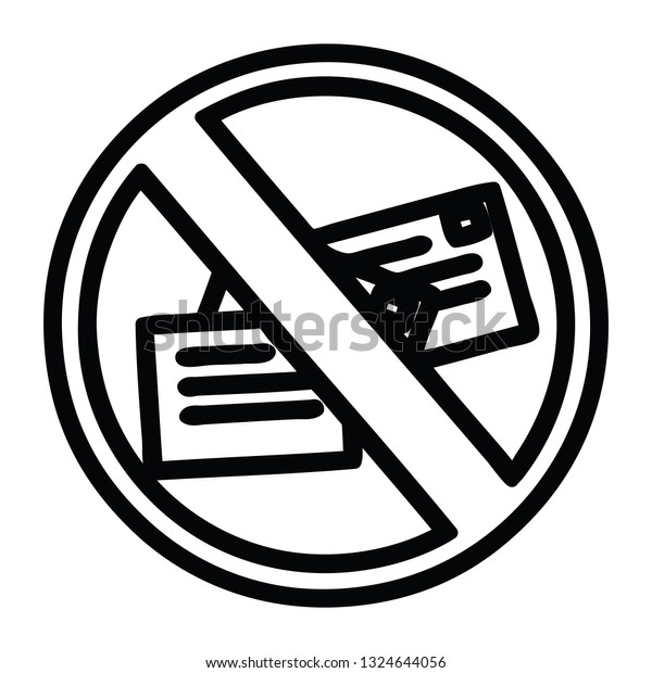No Mail Icon Symbol: เวกเตอร์สต็อก (ปลอดค่าลิขสิทธิ์) 1324644056 ...