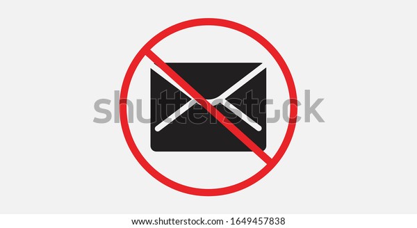 No Mail Sign No Envelope Icon 库存矢量图（免版税）1649457838 | Shutterstock