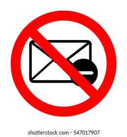 Vektor Stok No Mail Sign Illustration Allow Mark (Tanpa Royalti ...