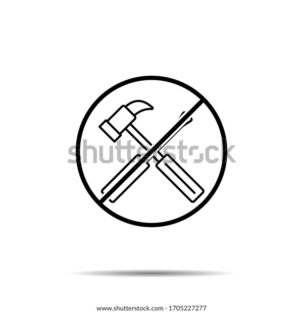 No Maintenance Constriction Tools Icon Simple: เวกเตอร์สต็อก (ปลอดค่า ...