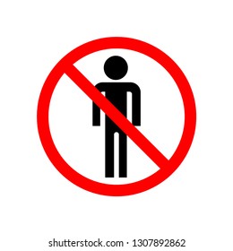 No Man Entry Sign Stock Vector (Royalty Free) 1307892862 | Shutterstock