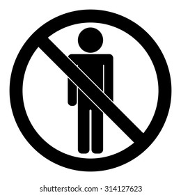 No Man Entry Sign Vector Illustration: เวกเตอร์สต็อก (ปลอดค่าลิขสิทธิ์ ...