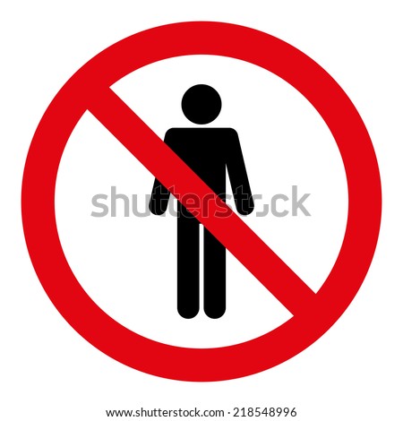 No Man Entry Sign Stock Vector (Royalty Free) 218548996 - Shutterstock