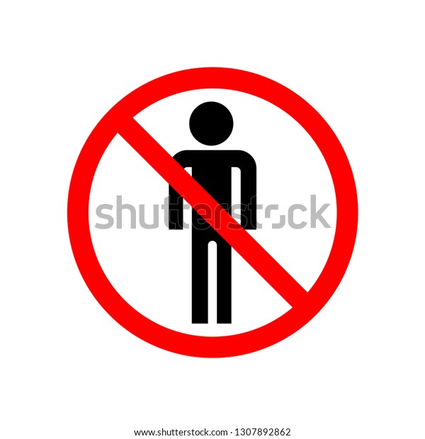 No Man Entry Sign Stock Vector (Royalty Free) 1307892862