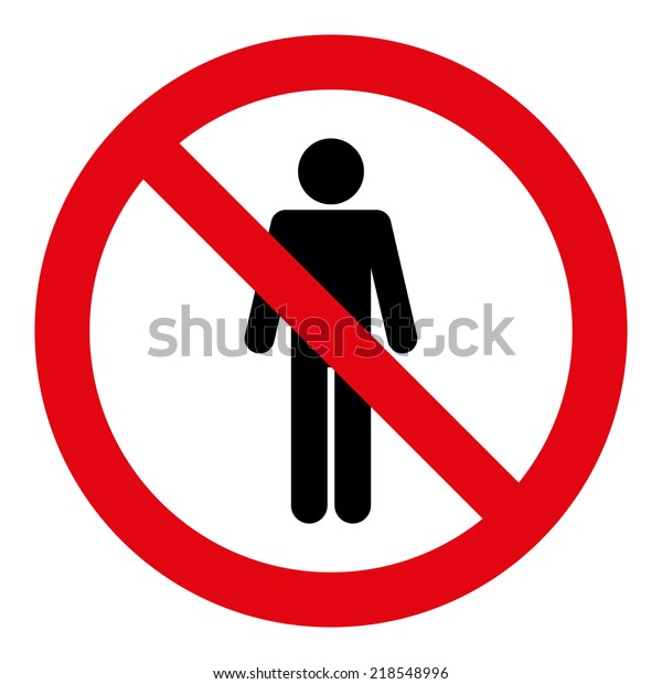 No Man Entry Sign Stock Vector (Royalty Free) 218548996