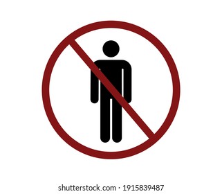 No Man Icon Vector Linear Style Stock Vector (Royalty Free) 1915839487 ...