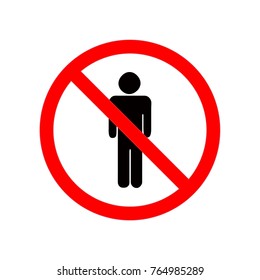 No People Sign Vector Icon Stock Vector (Royalty Free) 1015219906