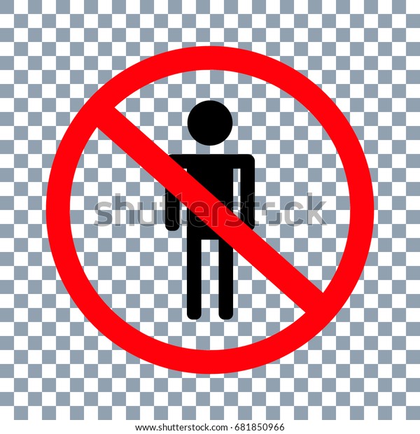 No Man Sign On Transparent Background 库存矢量图（免版税）681850966 | Shutterstock