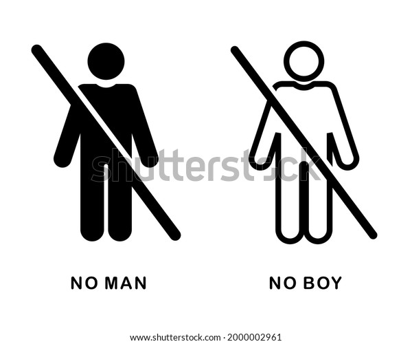 No Man Sign Symbol No Boy Stock Vector (Royalty Free) 2000002961 ...