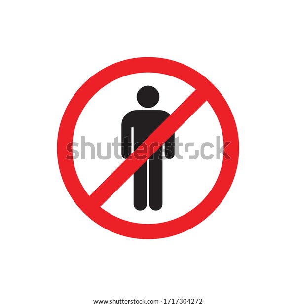 No Man Sign Vector Illustration Stock Vector (Royalty Free) 1717304272 ...