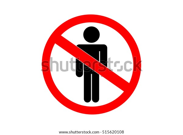 No Man Warning danger symbol prohibiting signs. Forbidden safety ...