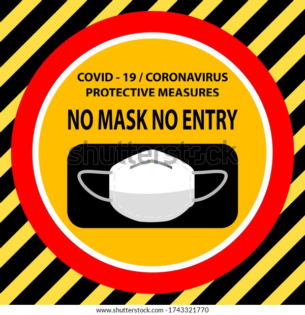 No Mask No Entry Warning Sign: Vector có sẵn (miễn phí bản quyền ...