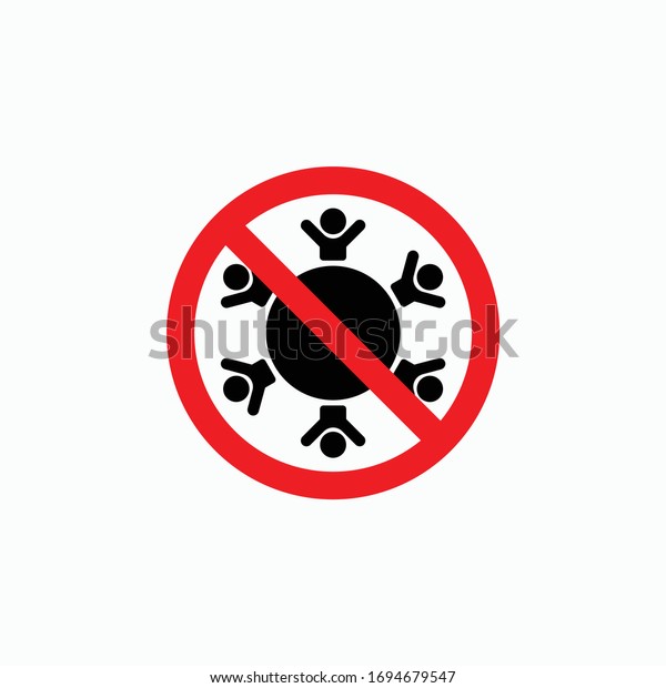 No Meeting Icon Do Not Meeting Stock Vector (Royalty Free) 1694679547