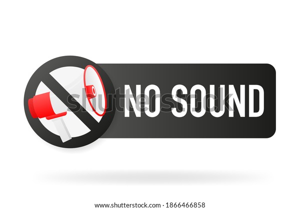No Megaphone Black Label 3d Style Stock Vector (Royalty Free ...