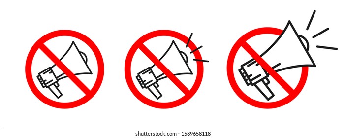 No Megaphone Icon No Noise Concept Stock Vector (Royalty Free ...