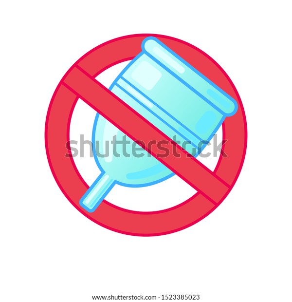 No Menstrual Cups Stop Sign On Stock Vector (Royalty Free) 1523385023 ...