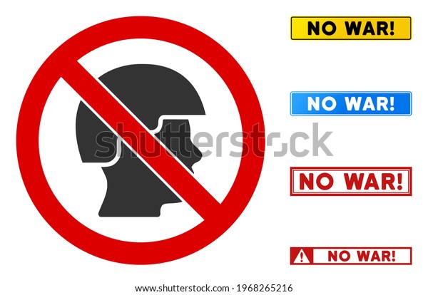 No Military Sign Phrases Rectangular Frames Stock Vector (Royalty Free ...