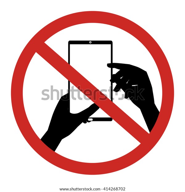 Vector de stock (libre de regalías) sobre No Mobile Phone Texting Text ...