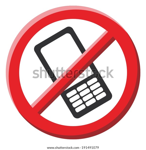 No Mobile Sign Vector Illustration 库存矢量图（免版税）191491079 | Shutterstock