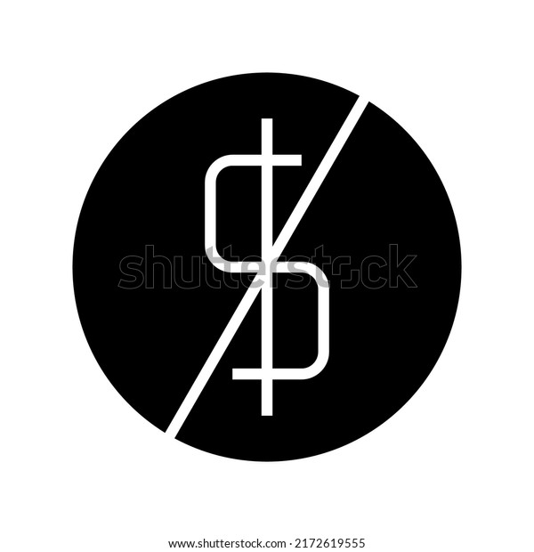 No Monetization Icon Logo Isolated Sign Stock Vector (Royalty Free ...