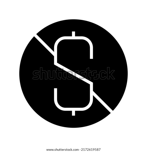 No Monetization Icon Logo Isolated Sign Stock Vector (Royalty Free ...