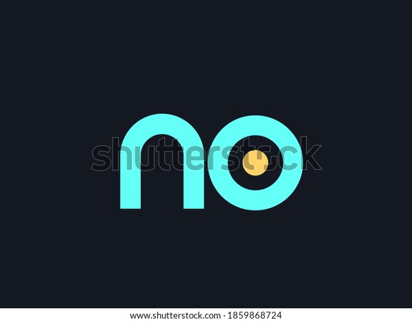 No Monogram Logoabstract Typographic Iconneon Color Stock Vector ...