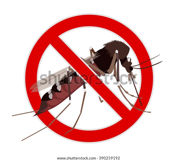 No Mosquito Sign Stock Vector (Royalty Free) 390259192