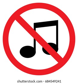 No Music Sign Stock Vector (Royalty Free) 150959312 | Shutterstock