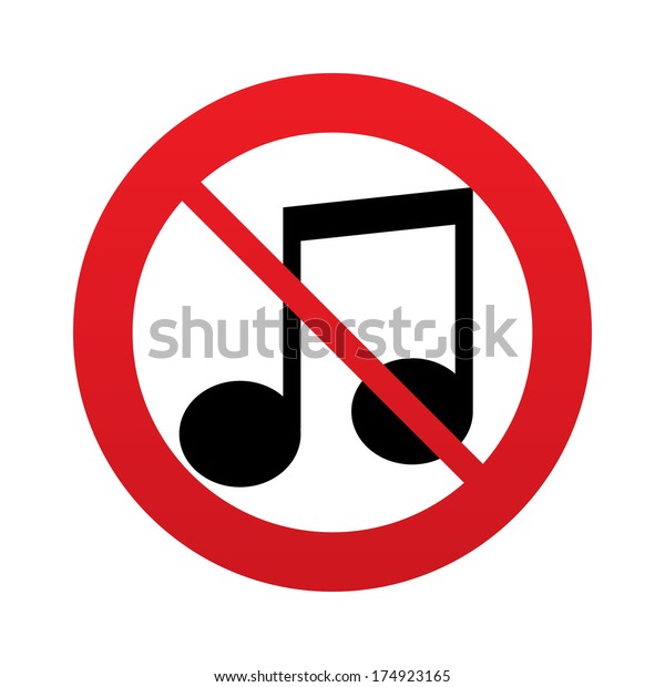 No Music Note Sign Icon Musical 스톡 벡터(로열티 프리) 174923165 | Shutterstock