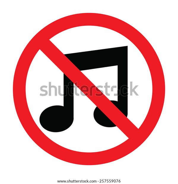 No Music Sign Stock Vector (Royalty Free) 257559076