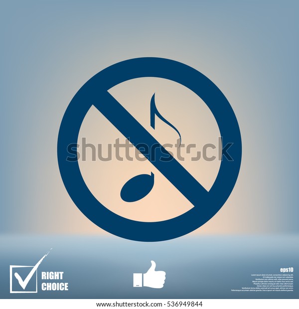 No Music Sign Stock Vector (Royalty Free) 536949844 | Shutterstock