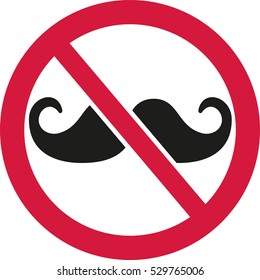 No Mustaches Hipster Allowed Stock Vector (Royalty Free) 529765006 ...