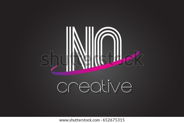 No N O Letter Logo Lines Stock Vector (Royalty Free) 652675315 ...