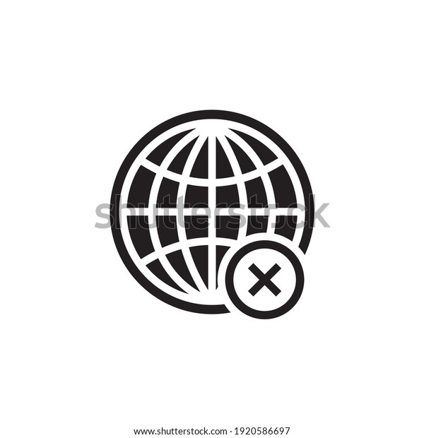 No Network Icon Symbol Sign Vector Stock Vector (Royalty Free ...